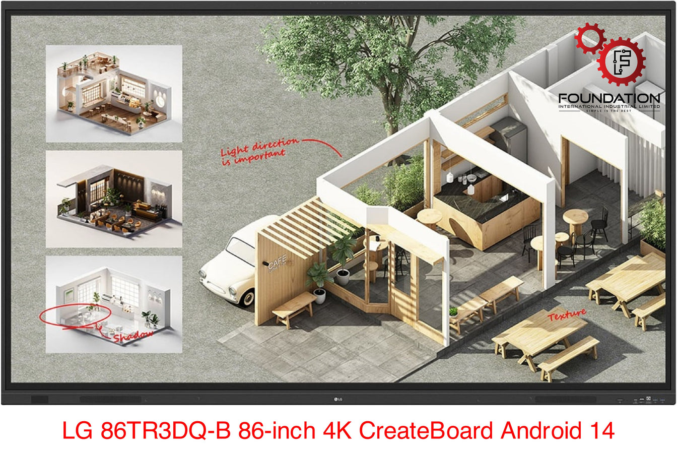 LG 86TR3DQ-B 86" CreateBoard Interactive Panel 4K Android 14 Google ED ...